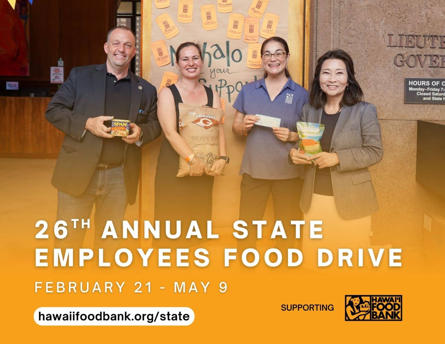 Governor Josh Green, M.D. | State Employees to Support 26th Annual Food ...